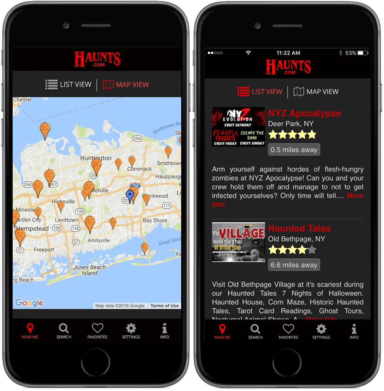 Haunts.com Phone App - HauntedTrails.com